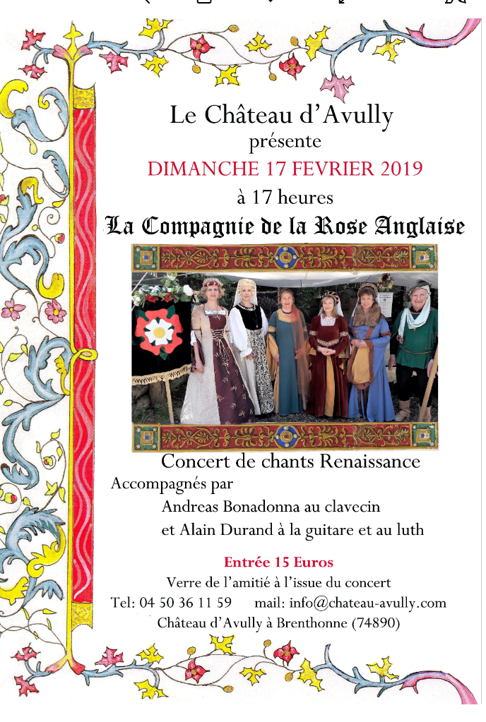 récital de chants avec la Compagnie de la Rose Anglaise - Agenda